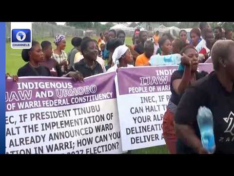 Ijaw women escalate Warri delineation protest, block waterways