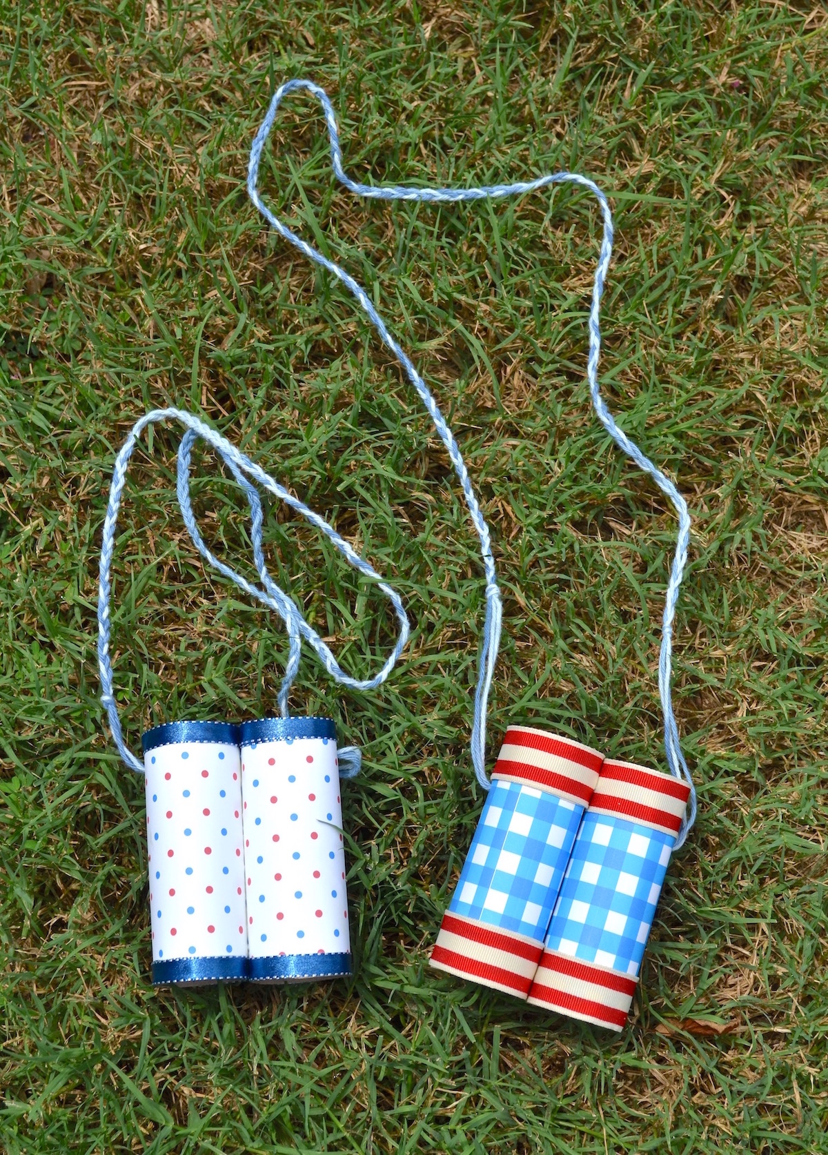 Toilet paper roll binoculars for curious explorers