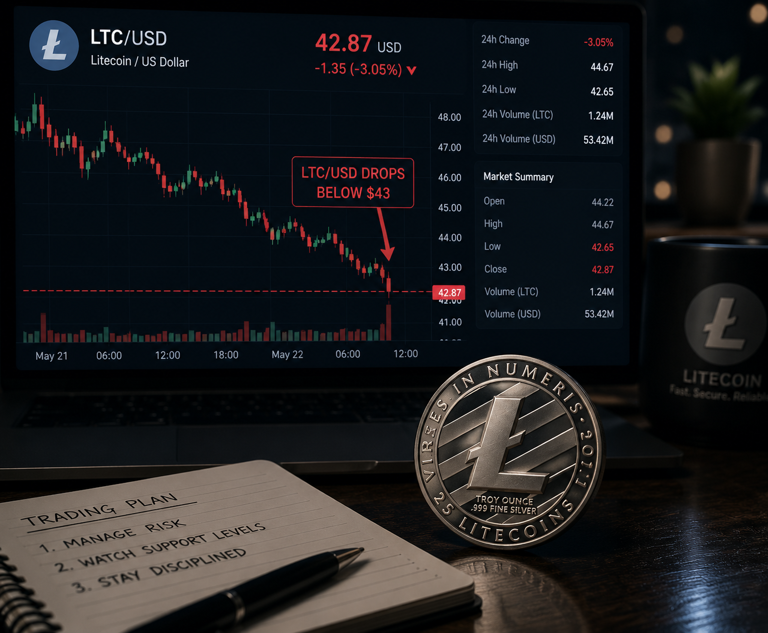 What next for Litecoin after dropping below $43? Check forecast