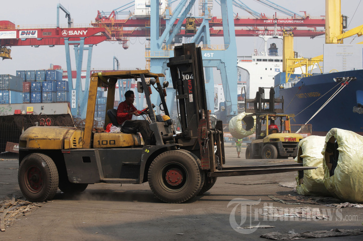 Aktivitas bongkar muat PTP nonpetikemas Tanjung Priok