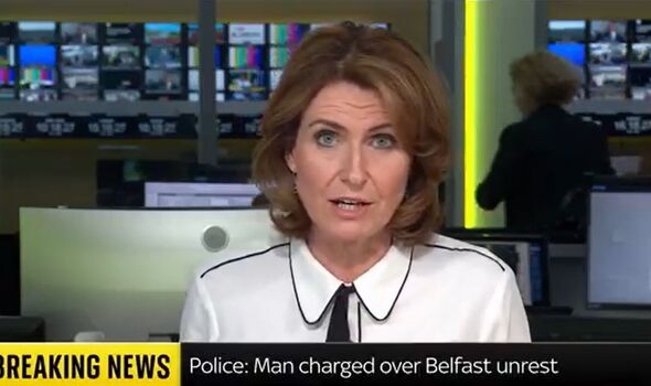 Sky News presenter halts programme for breaking Belfast stabbing update