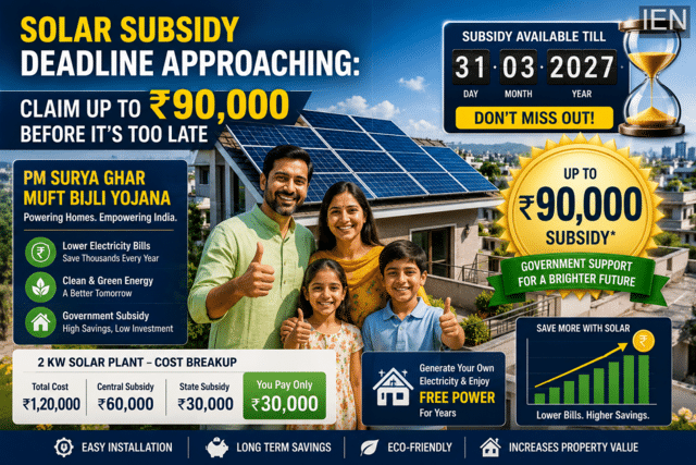 Solar subsidy worth ₹90,000 won't last forever! Government's countdown ...