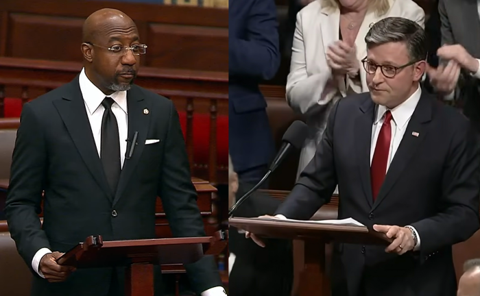 Warnock meets with House Speaker Mike Johnson after criticizing his faith
