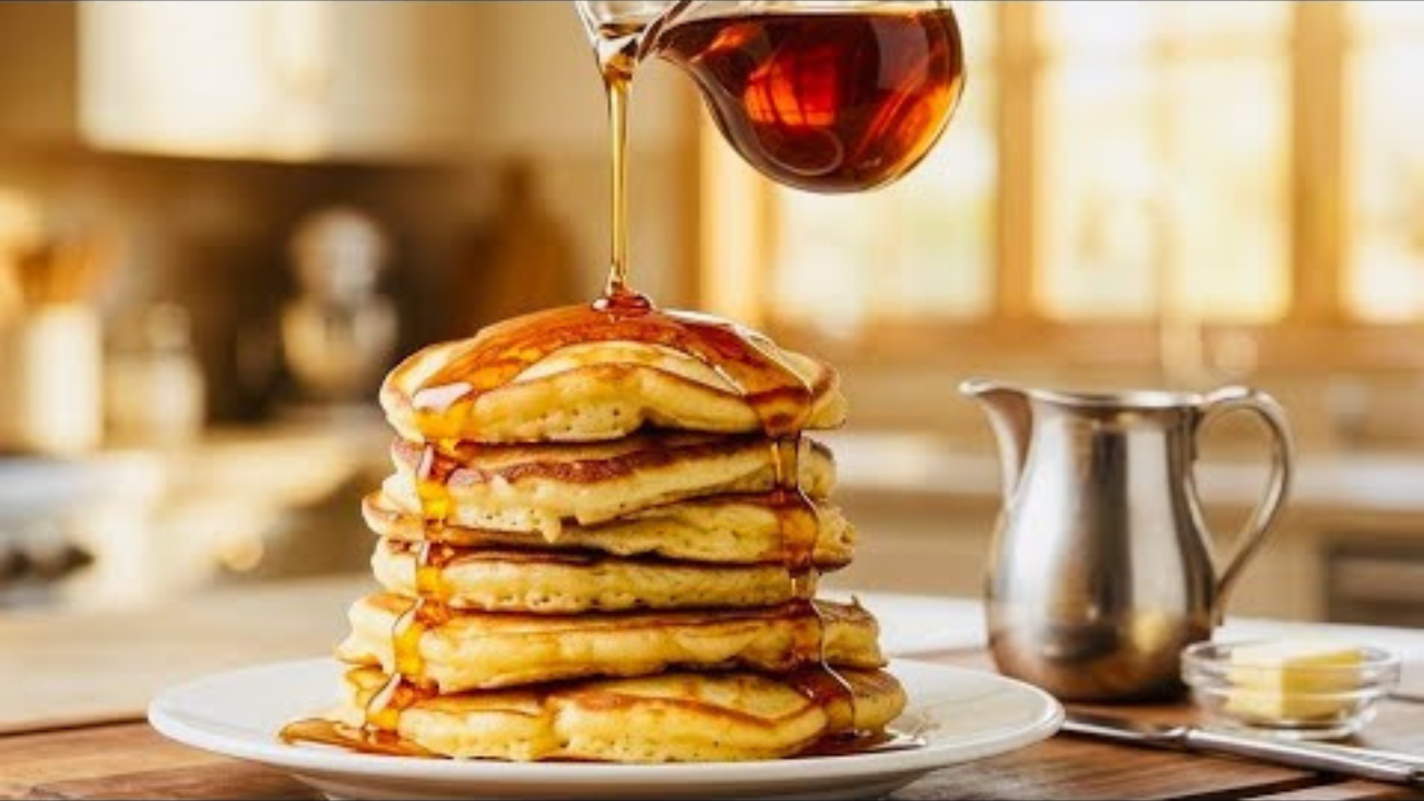 Easy big fluffy pancakes at home