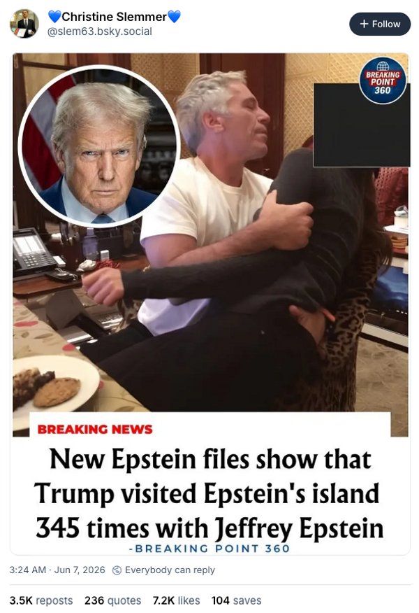 Did new files show Trump visited Epstein's island 345 times? Here's the ...