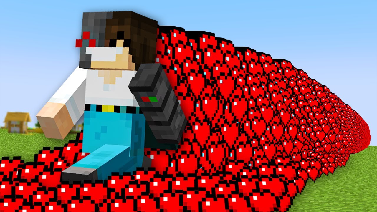 Minecraft, but everything I touch turns to hearts