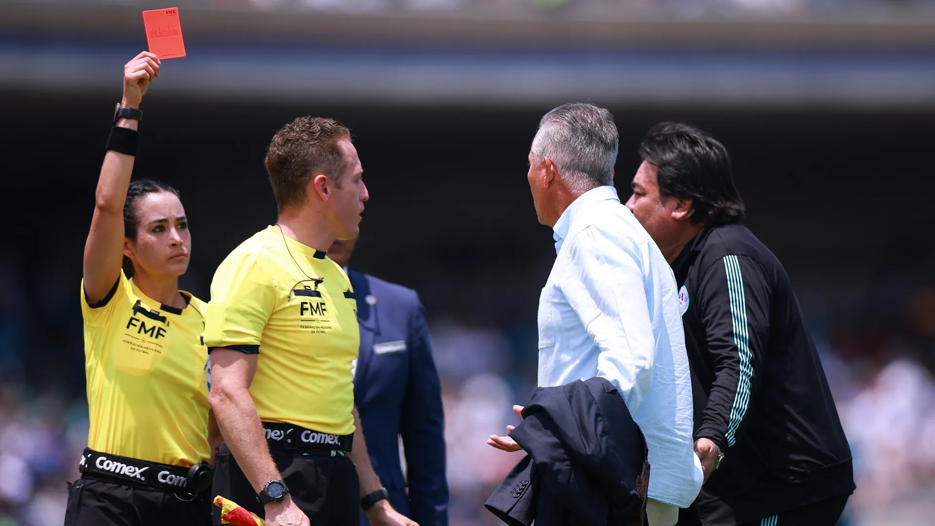 FIFA rules and disciplinary procedures for team officials receiving red ...