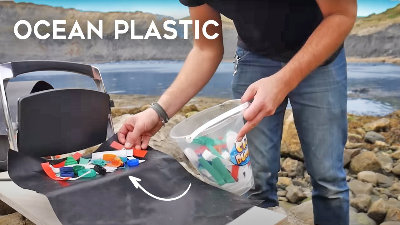 Recycle beach waste on the beach