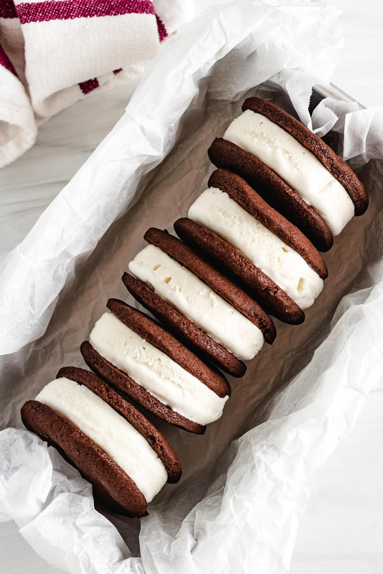 Homemade ice cream sandwiches