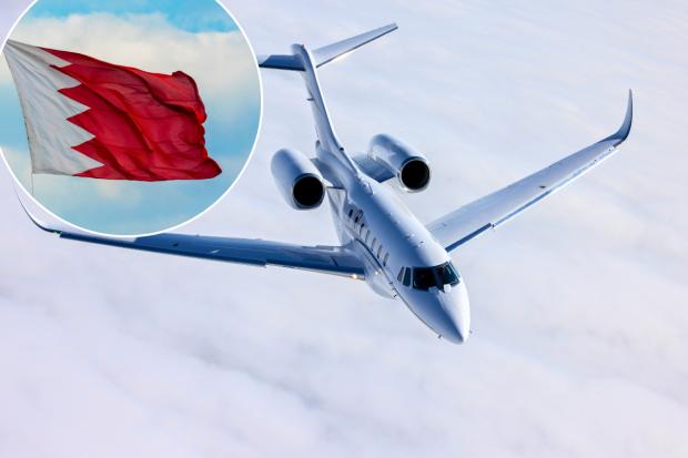 Bahrain royal family jet visits area during mission to RAF base