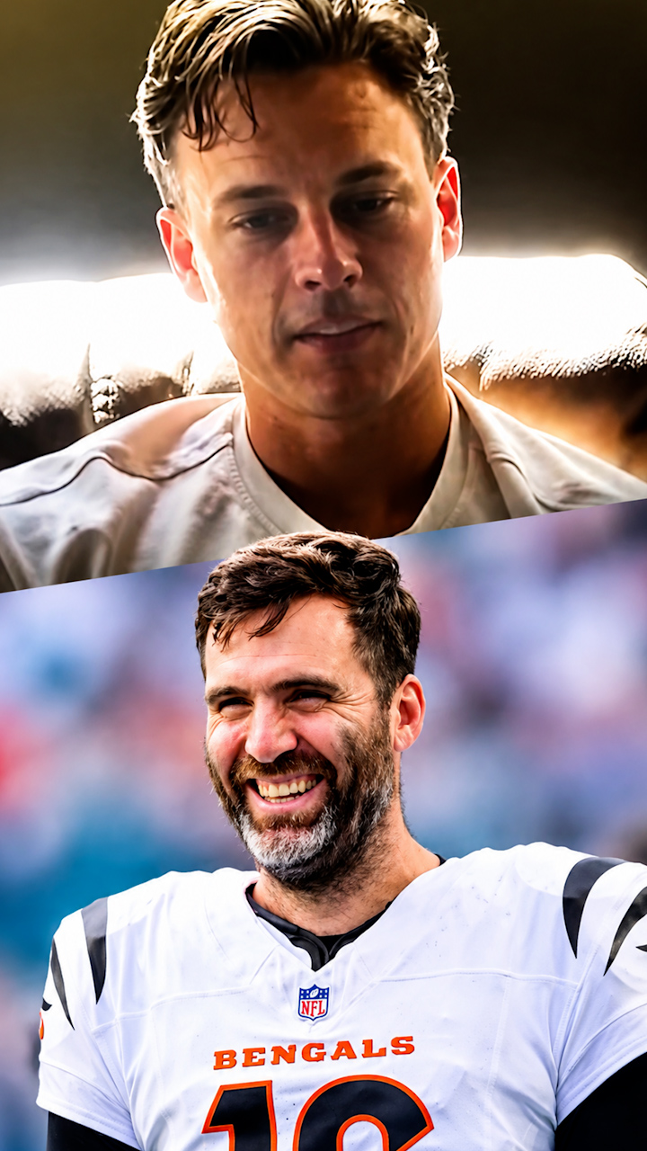 Joe Burrow reacts to Joe Flacco’s Bengals return