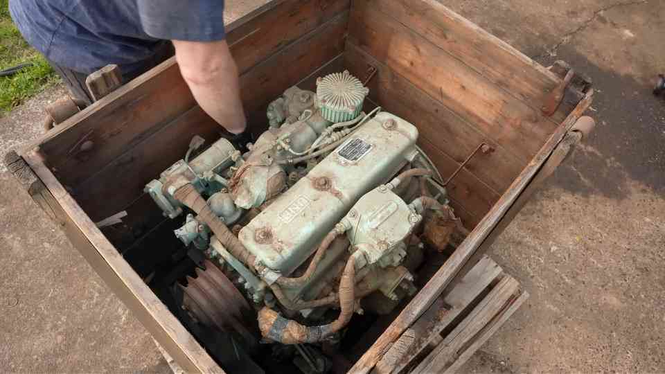 Unboxing and inspecting a rare military engine