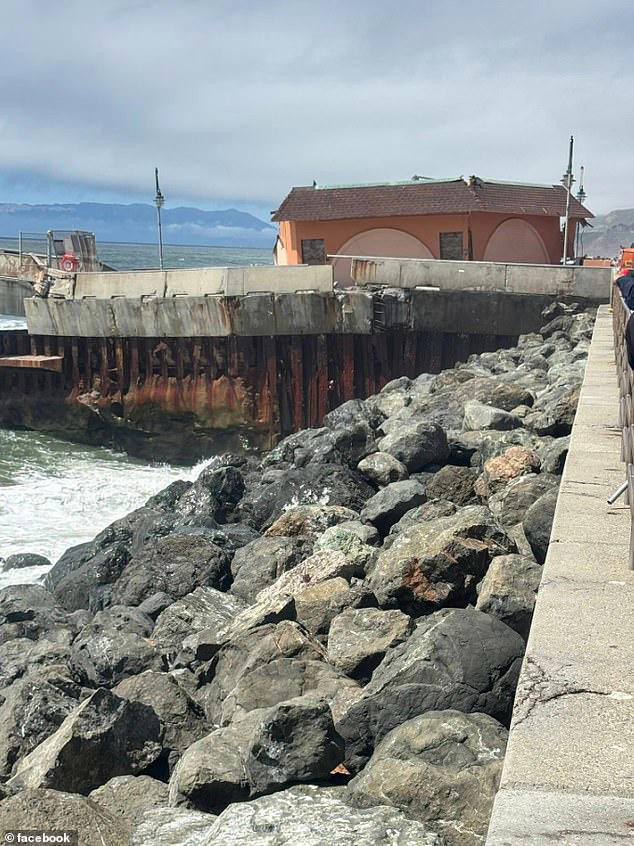 Iconic California pier begins crumbling into the ocean, forcing cafe ...