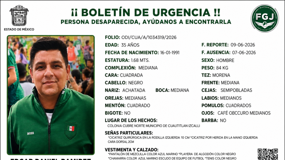 Ayúdanos a encontrar a Edgar Daniel Ramírez; desapareció en Cuautitlán ...