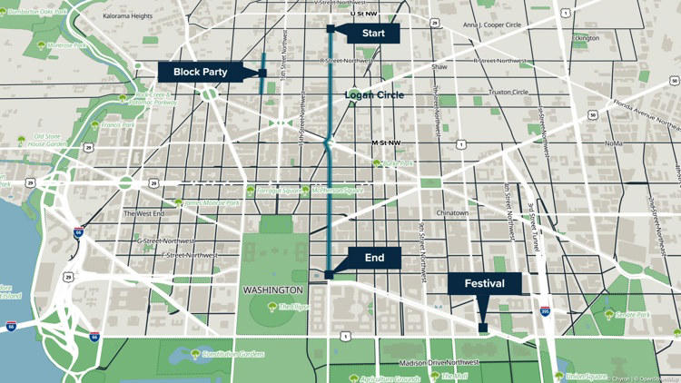 Interactive map: DC road closures, parking restrictions announced for ...