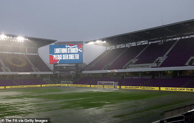 England's final World Cup warm-up game is delayed amid weather chaos in ...
