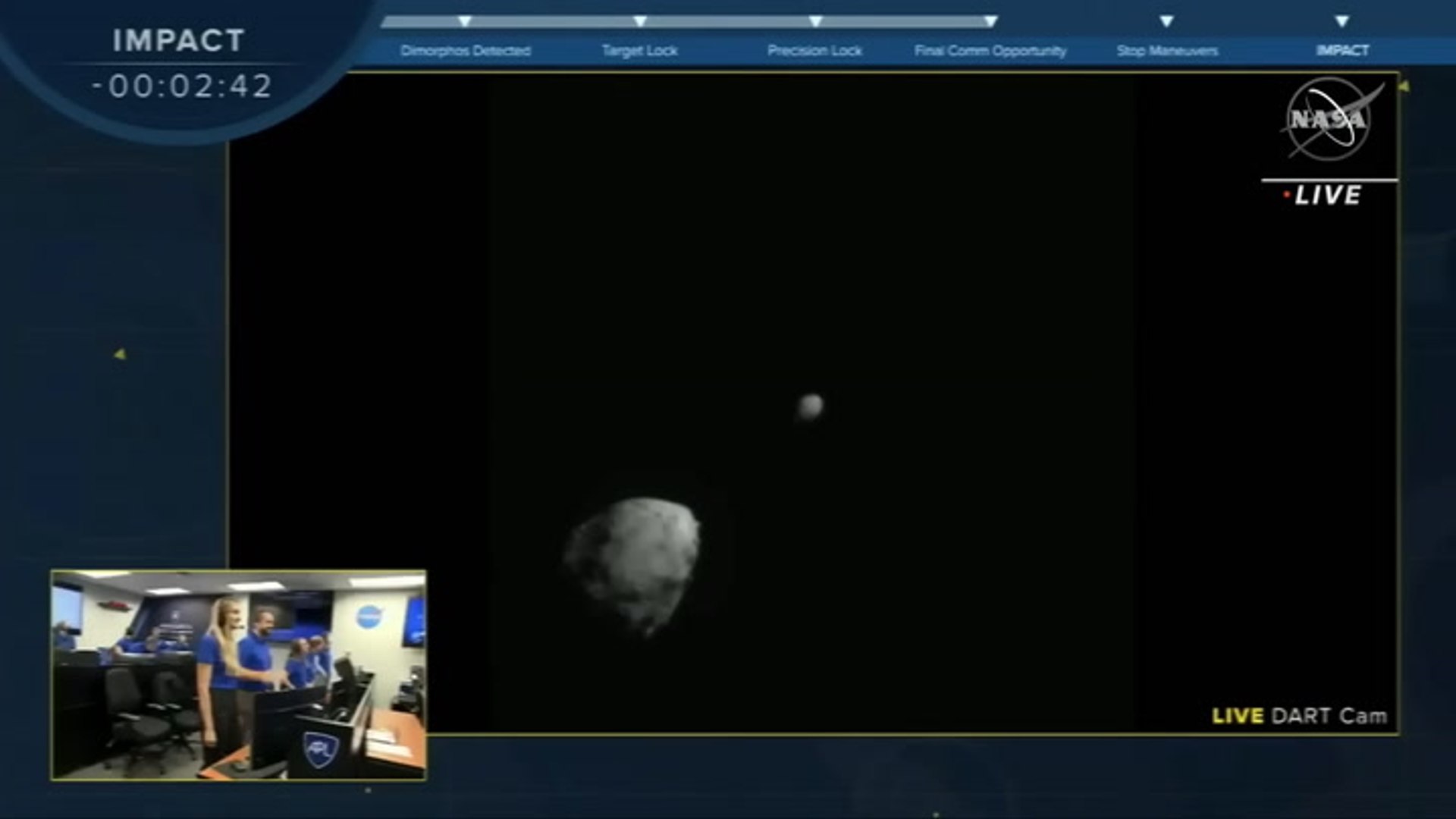 Bam NASA's Dart spacecraft slams into moonlet in asteroid system