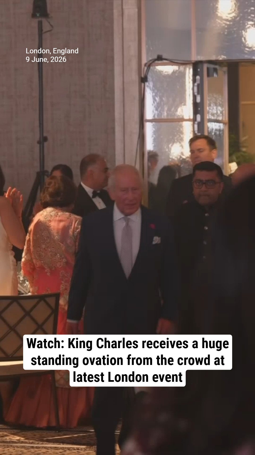 Watch: King Charles receives a huge standing ovation from the crowd at ...