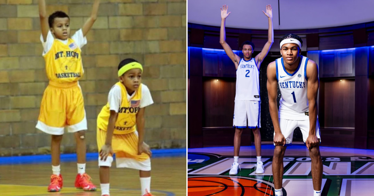 Braydon and Zyon Hawthorne recreated a photo from their childhood ...