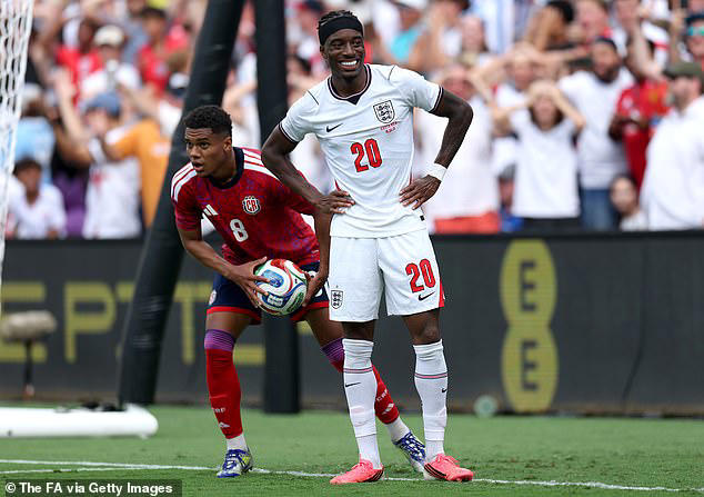 Noni Madueke left gobsmacked after missing open goal to put England in ...