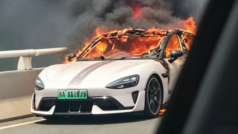 China’s Apple built a Tesla rival, and now one has caught fire