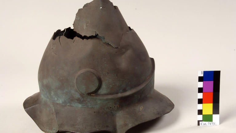 A cache of 43 helmets pulled from the sea off Spain turned out to be ...