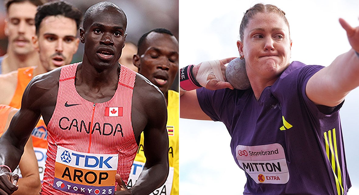 Runner Marco Arop, shot putter Sarah Mitton collect 3rd-place finishes ...