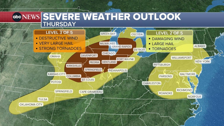 40 million people in the Midwest in path of severe weather, possible ...