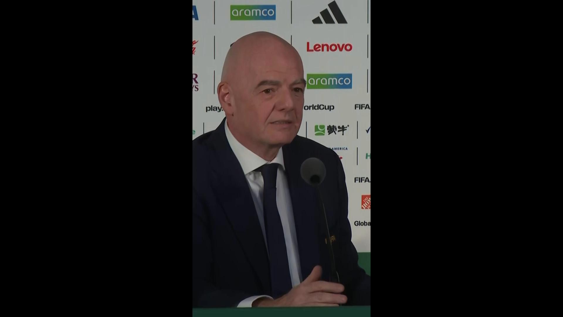 Infantino: "I don't mean chill and do nothing"