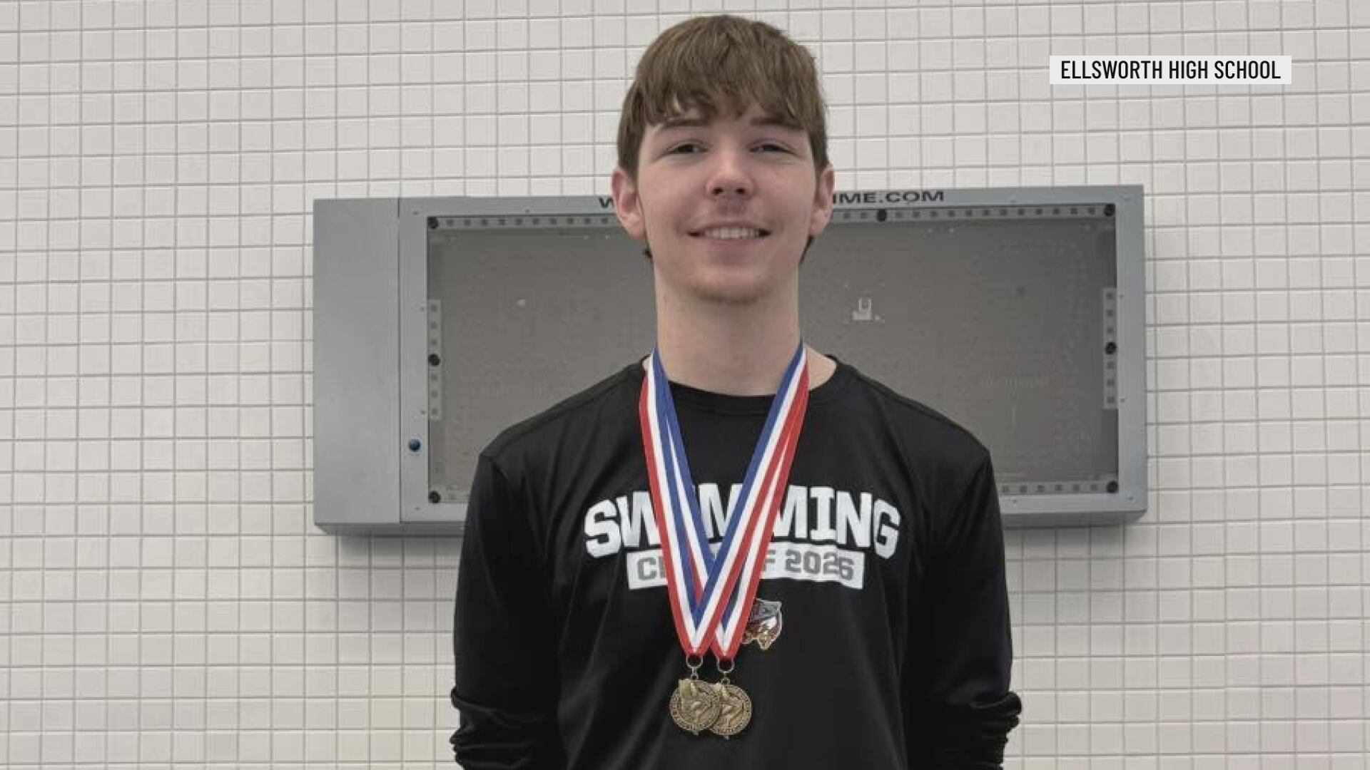 Ellsworth High School surprises senior swimmer with 15 replacement ...