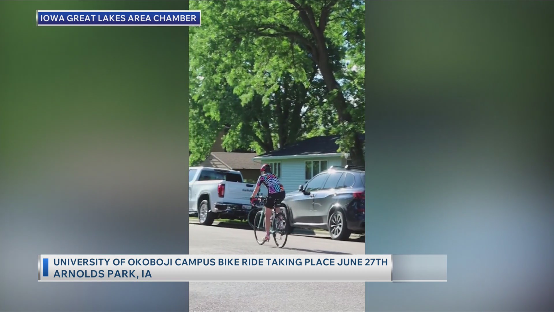 University of Okoboji campus bike ride taking place June 27th
