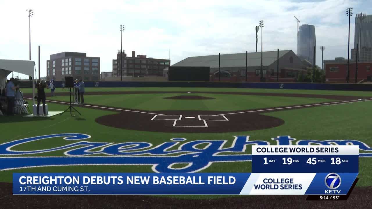 Creighton debuts new baseball practice field near Charles Schwab Field