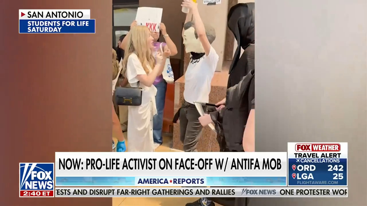Pro-life activist confronts Antifa mob, exposes ignorance of 'fascist' term
