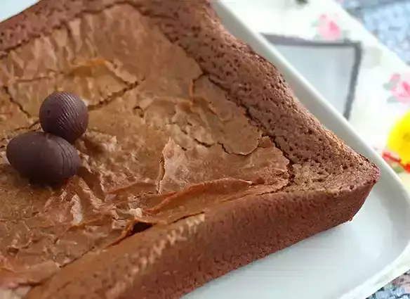 Brownie with Easter chocolate leftovers