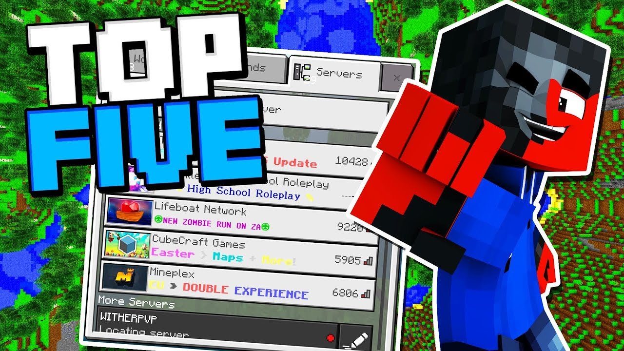 Top 5 MCPE servers! - Minecraft PE (Pocket Edition, Xbox, Windows 10, PS4)