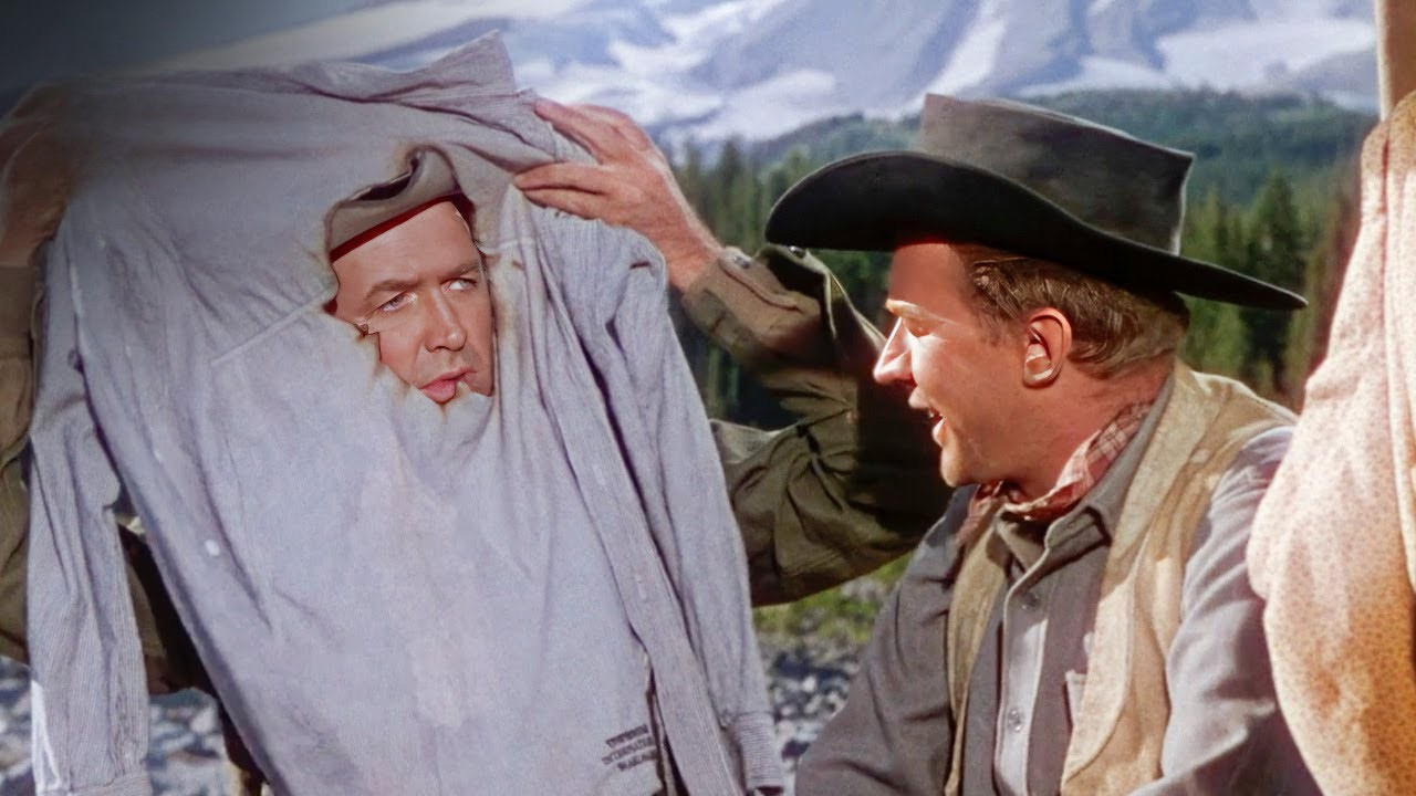 The holey shirt scene (James Stewart scene) | Bend of the River