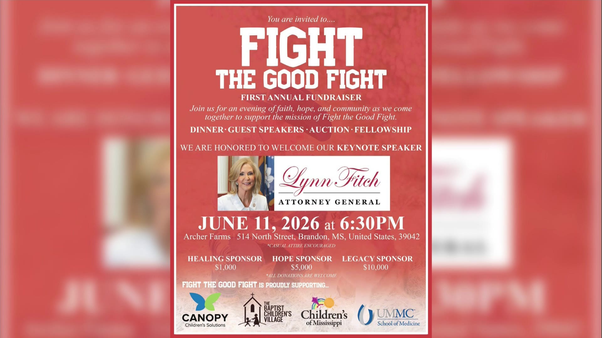 Fight the good fight fundraiser