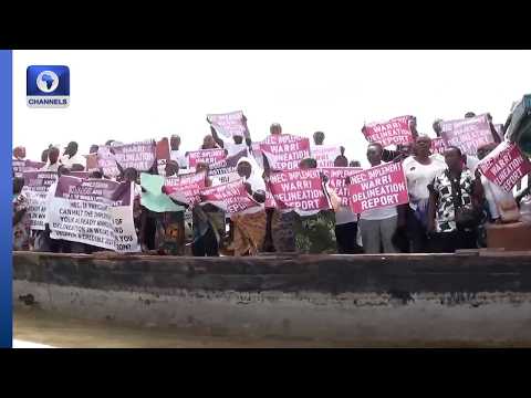Ijaw women escalate protests, block strategic waterways over Warri ...
