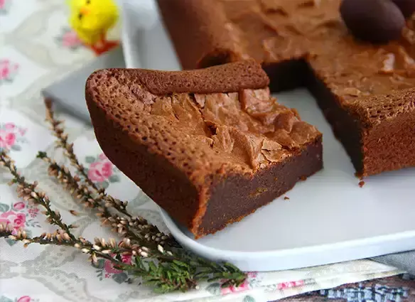 Brownie with Easter chocolate leftovers