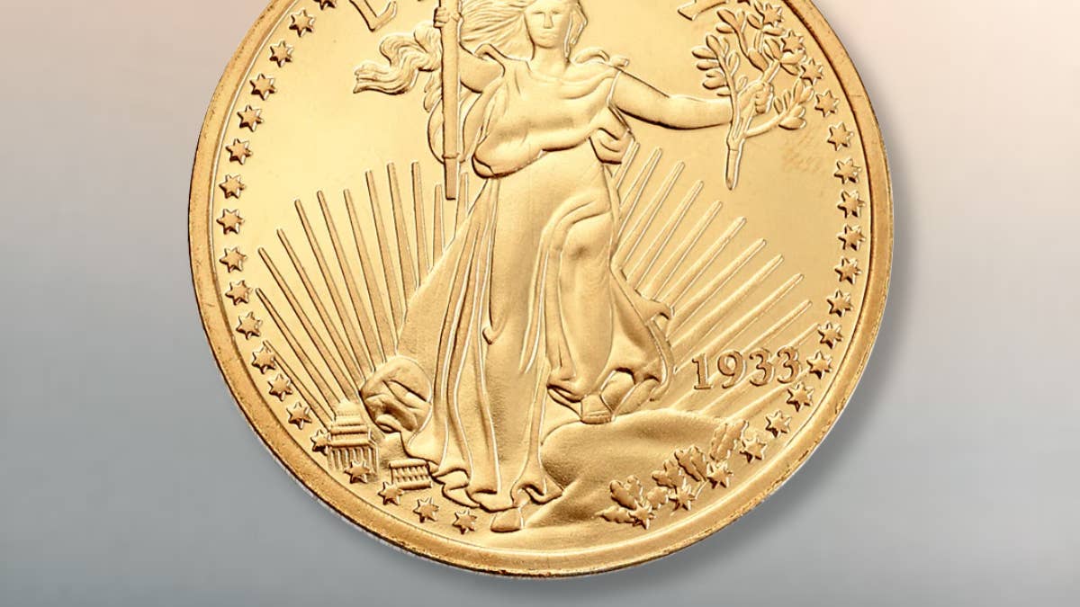 Gift dad a $15 24K gold replica of the $18.87M 1933 Double Eagle coin