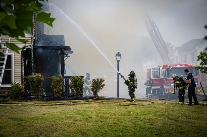 Two-story condo fire in Hampton displaces residents