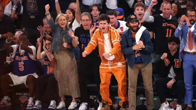 Who's on Knicks celebrity row today? Live updates on Timothee Chalamet ...