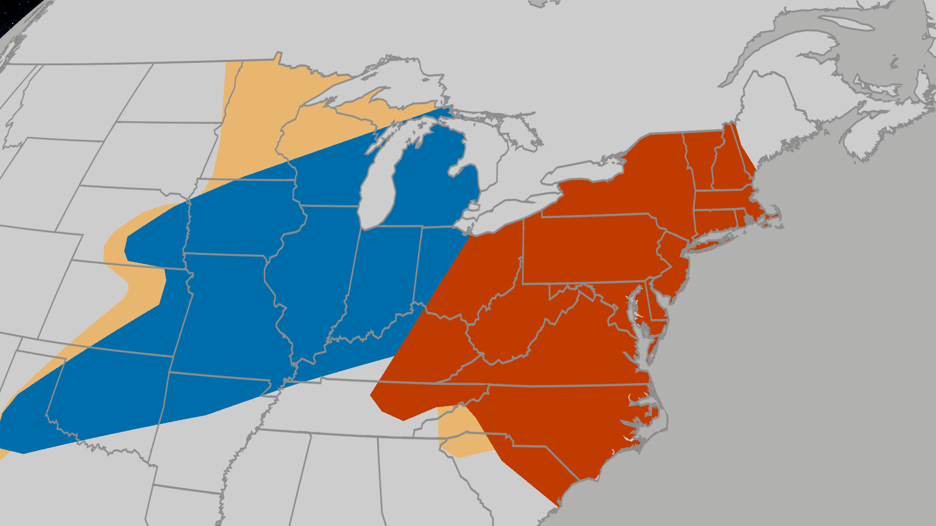 Severe storms, including tornadoes, for Midwest, Northeast
