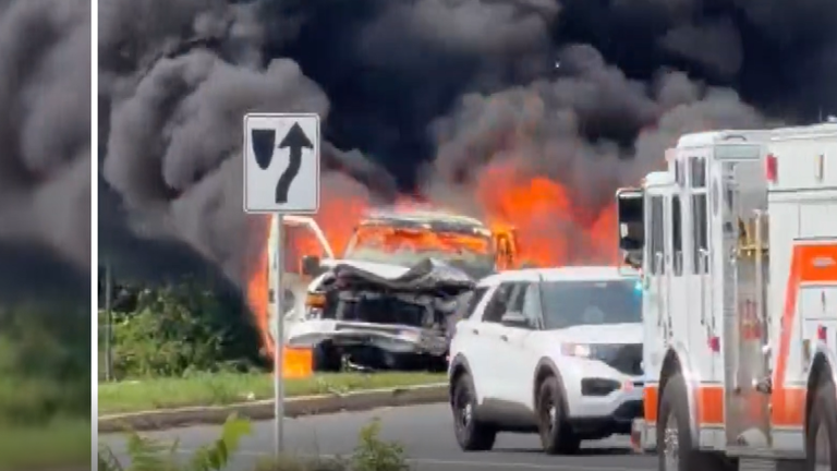 Video captures car fire after Harford County crash killed drug deal suspect