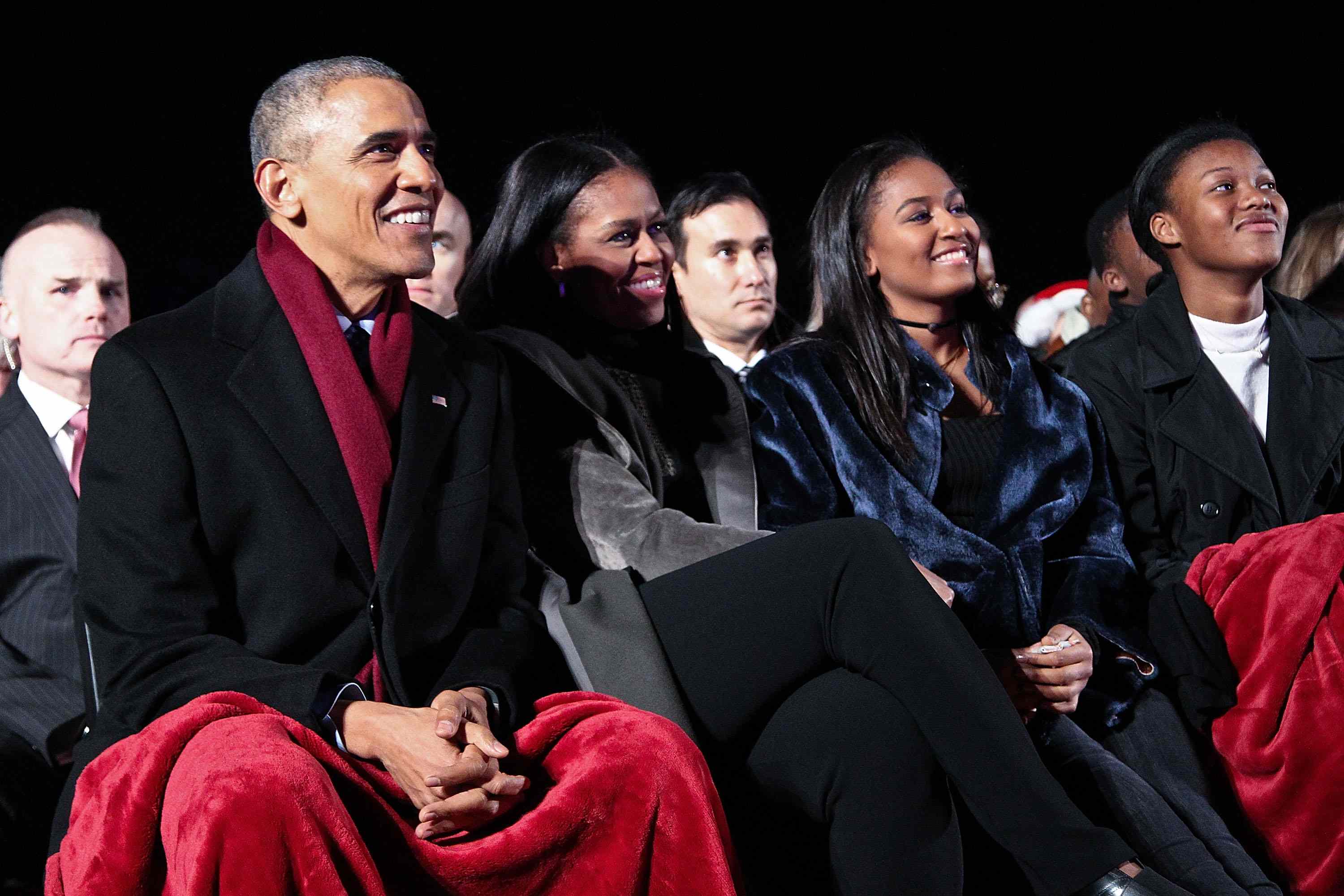 Michelle Obama's daughter Sasha, 25, looks so grown up in an LBD for ...