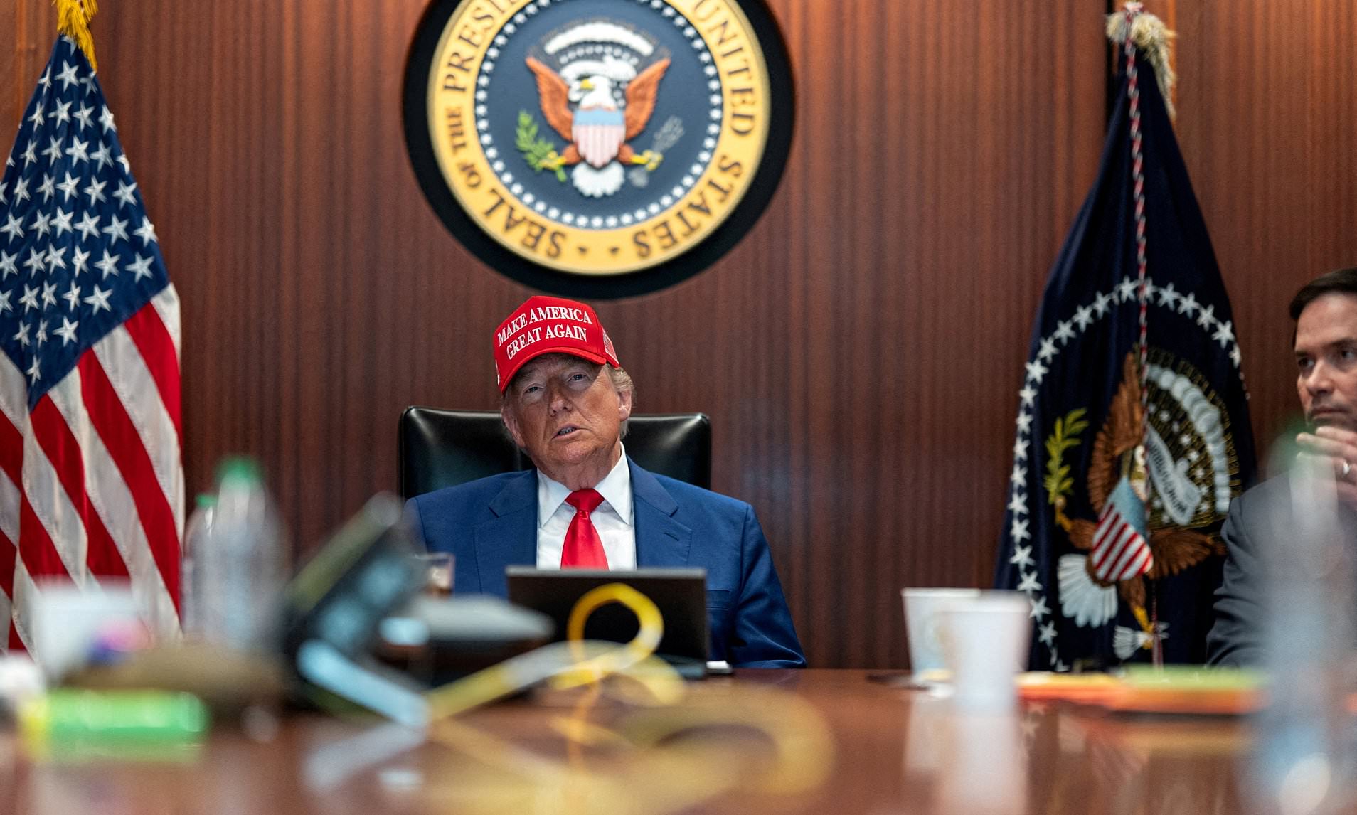 Trump rushes to Situation Room as he plots 'big scale' Iran raid