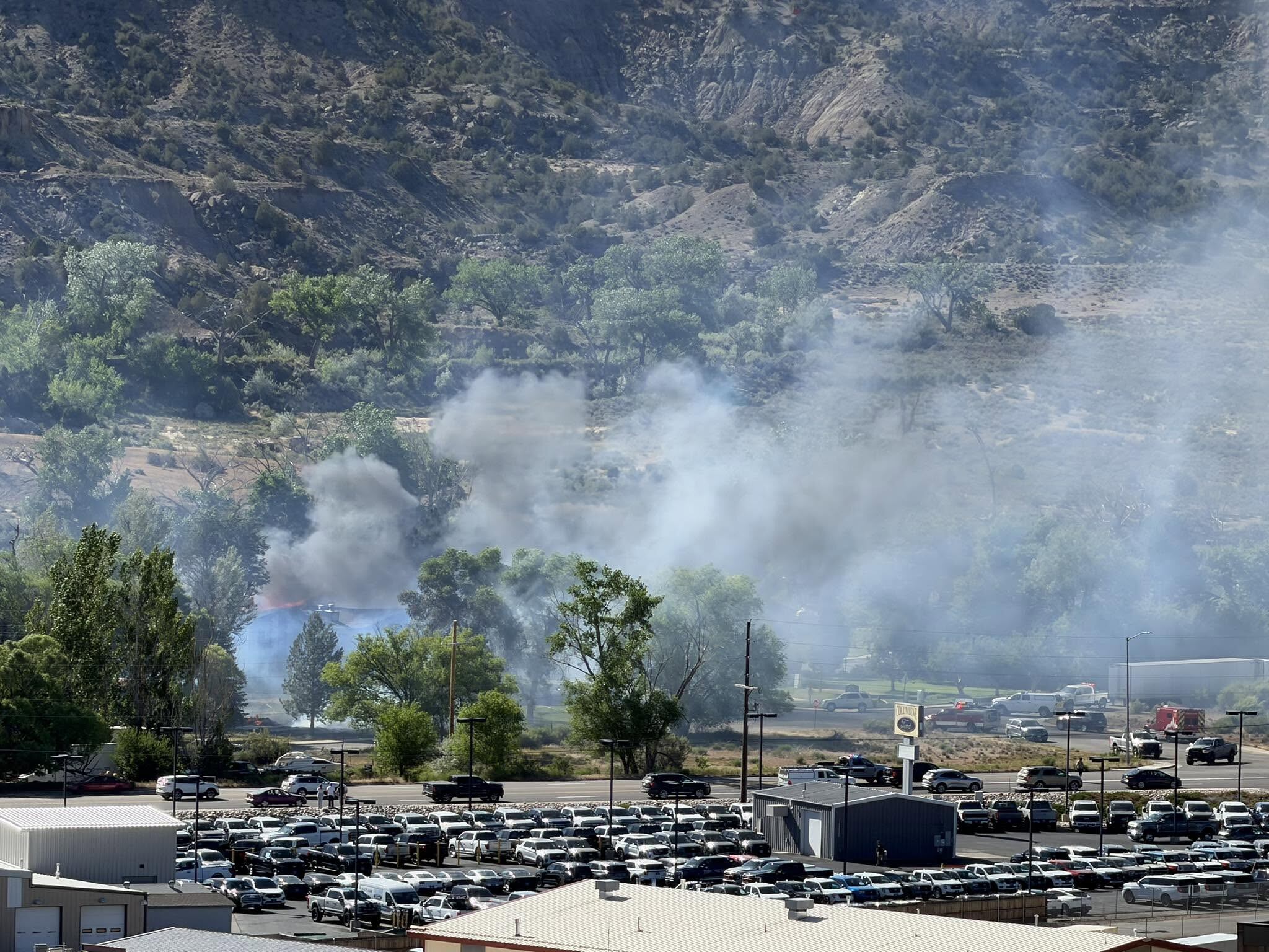 Evacuations ordered in parts of Rifle due to fire