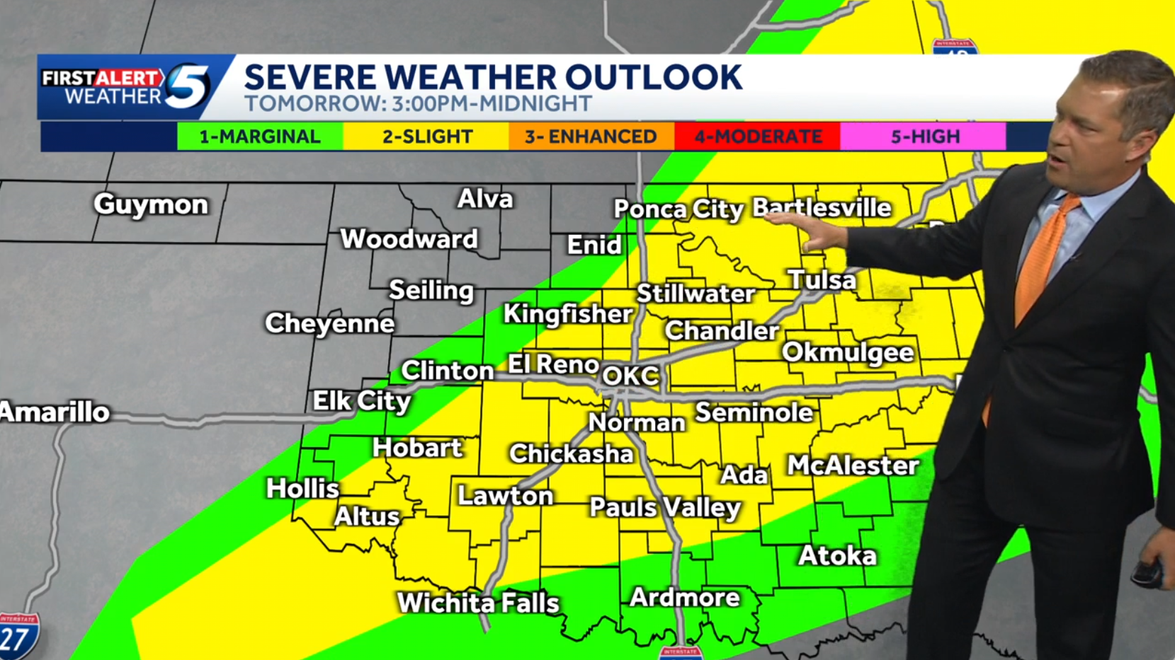 Severe weather risk increases Thursday across Oklahoma as cold front ...