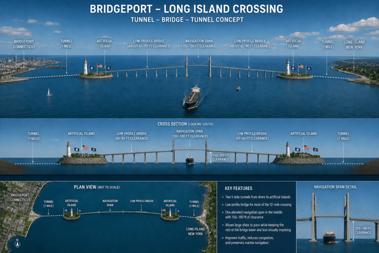 Photos: Developer proposes tunnel-bridge plans across Long Island Sound