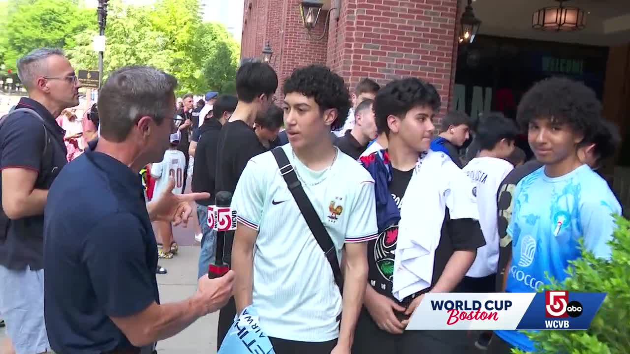 Excited fans recall seeing Team France after arriving to their Boston ...